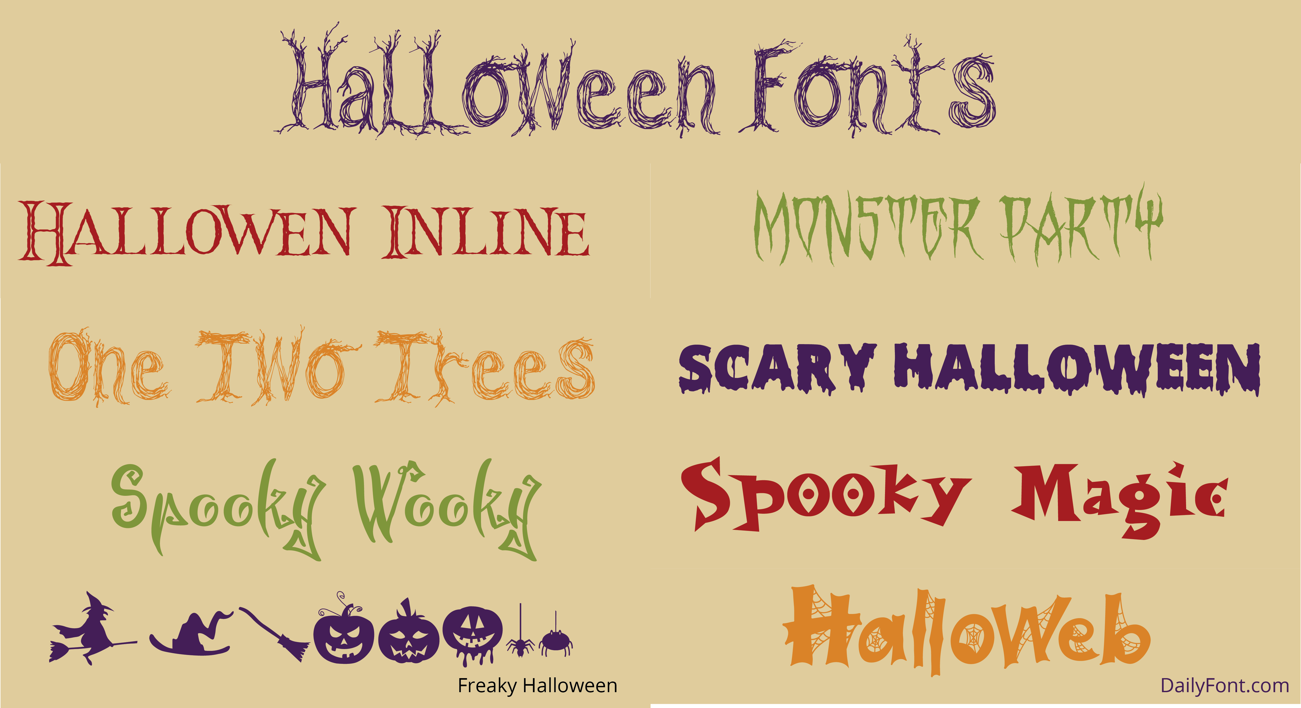 Halloween Fonts & Downloads for your Halloween invitations and projects