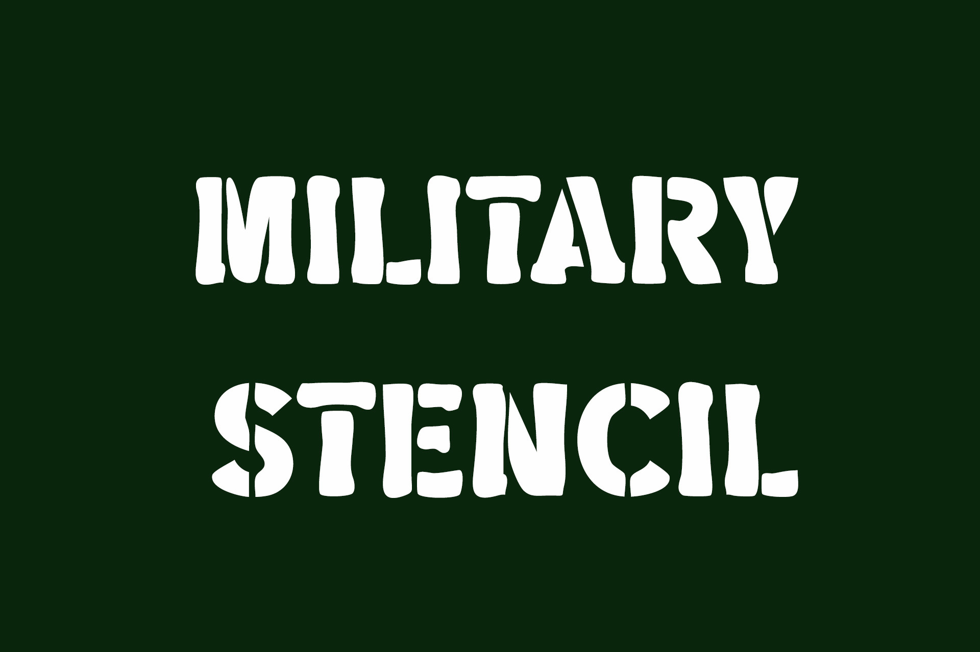 Military Fonts: New collection of 10 stencil, military themed fonts