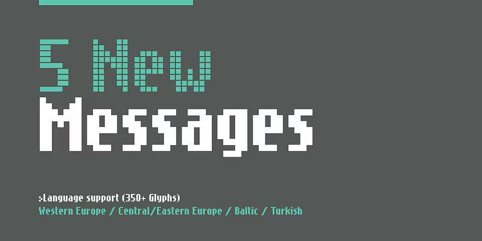 Fun, retro collection of pixel fonts