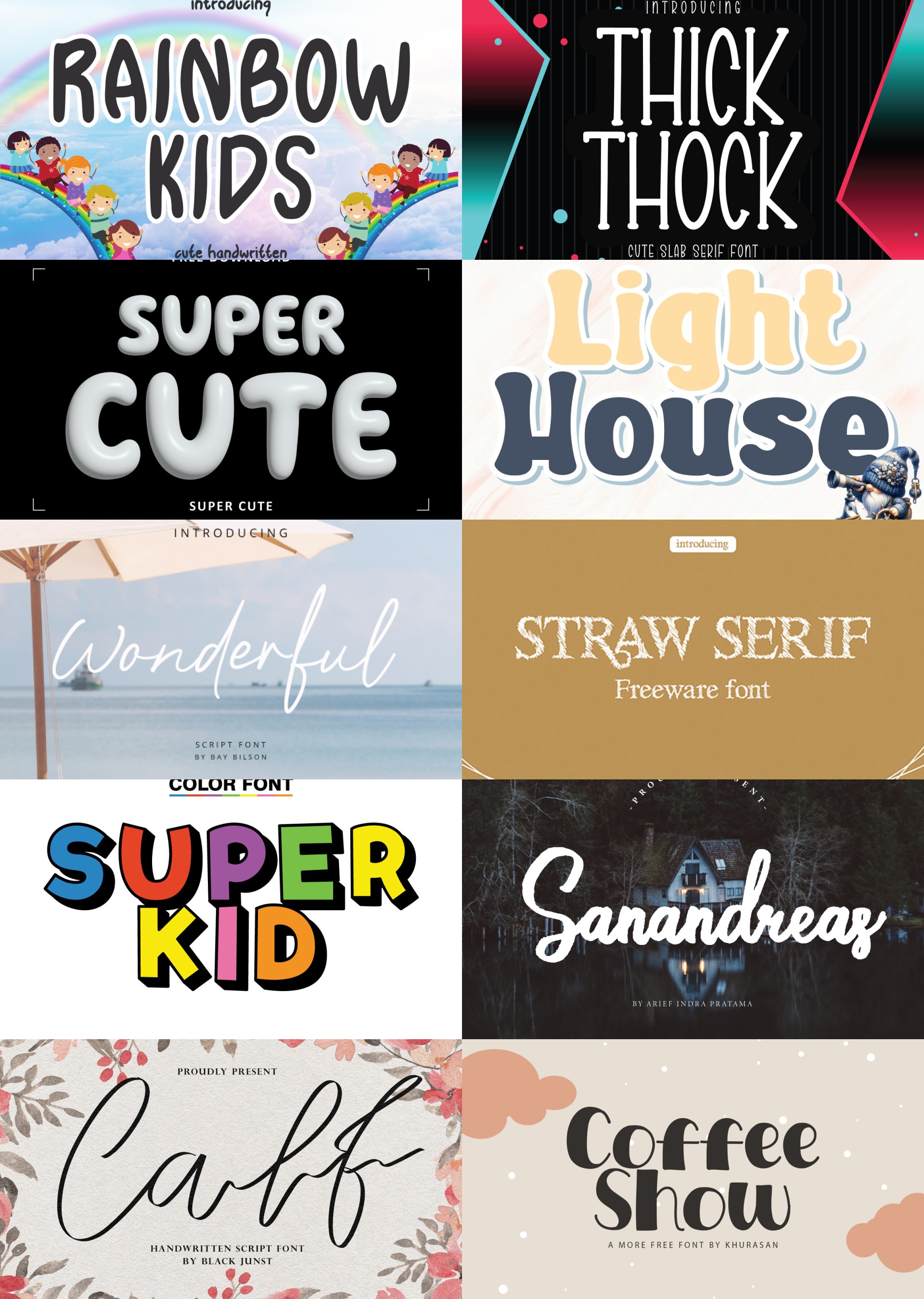 Free fonts collection - March 2024