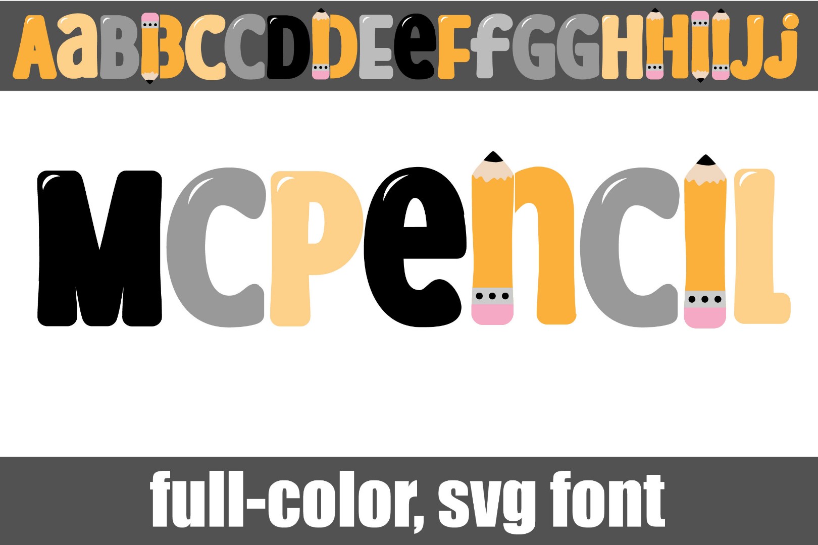 Pencil Color Fonts: Fun for the classroom