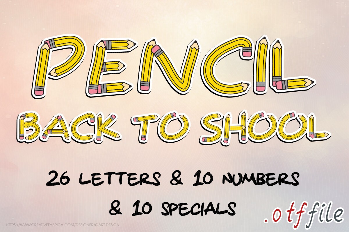 Pencil Color Fonts: Fun for the classroom