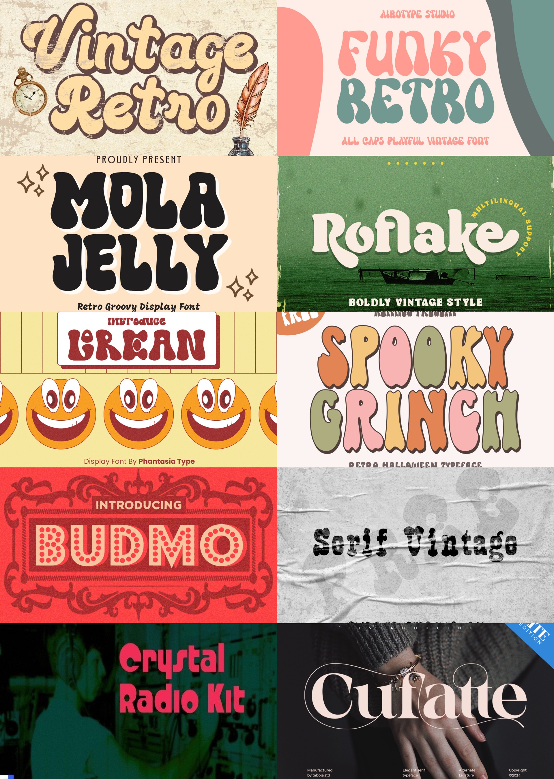 Free Retro Fonts Collection: Free Font Friday