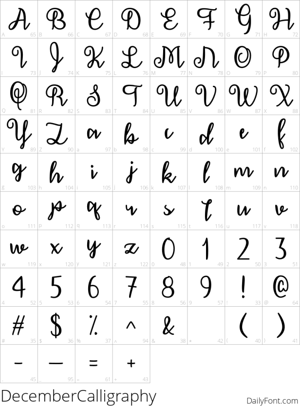 December Calligraphy by Misti's Fonts at DailyFont.com