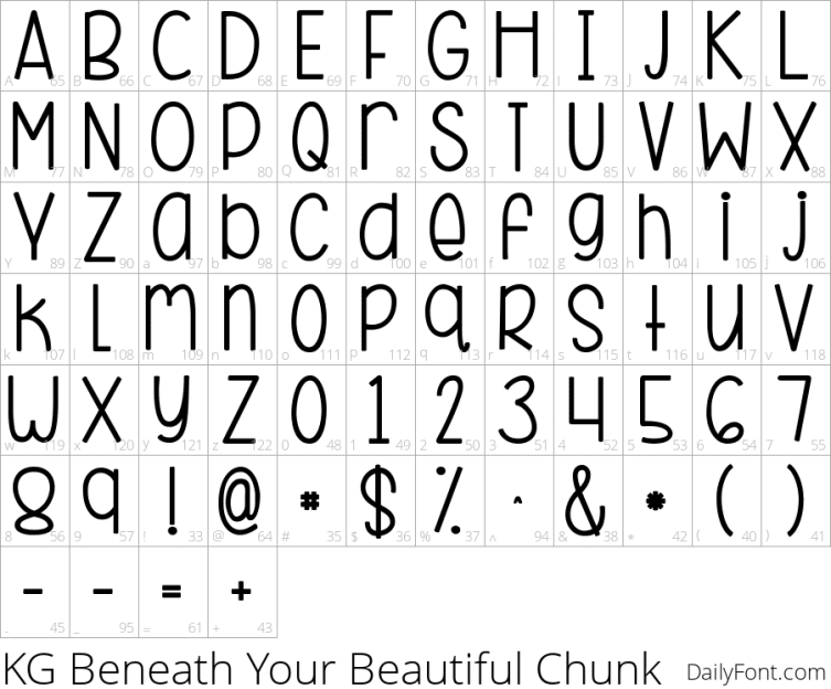 Beneath Your Beautiful by Kimberly Geswein at DailyFont.com