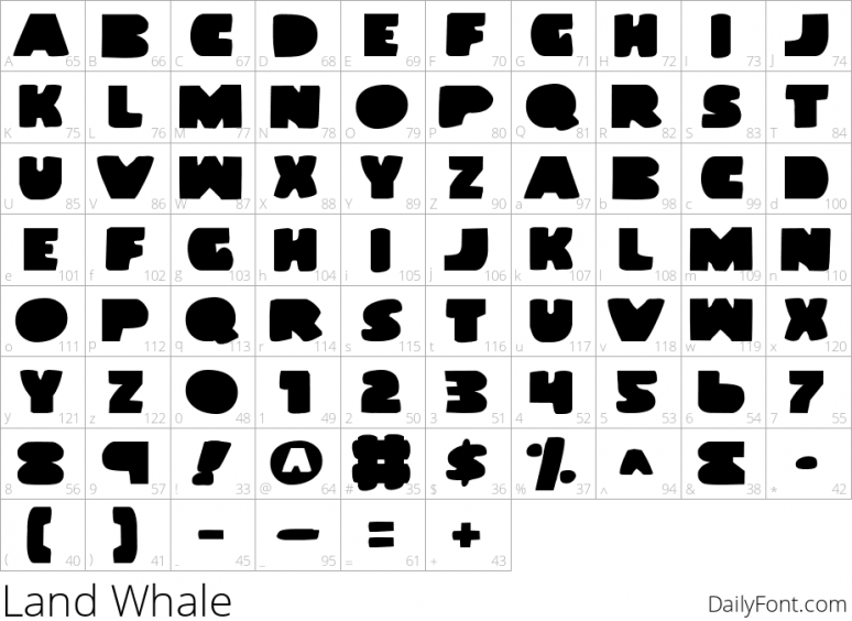 Land Whale by Iconian Fonts at DailyFont.com