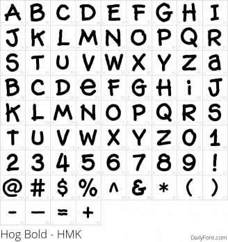 Download Hog Bold - HMK at DailyFont.com