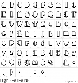 High Five Jive NF by Nick's Fonts at DailyFont.com
