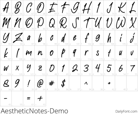 Aesthetic Notes by Letterhend Studio at DailyFont.com