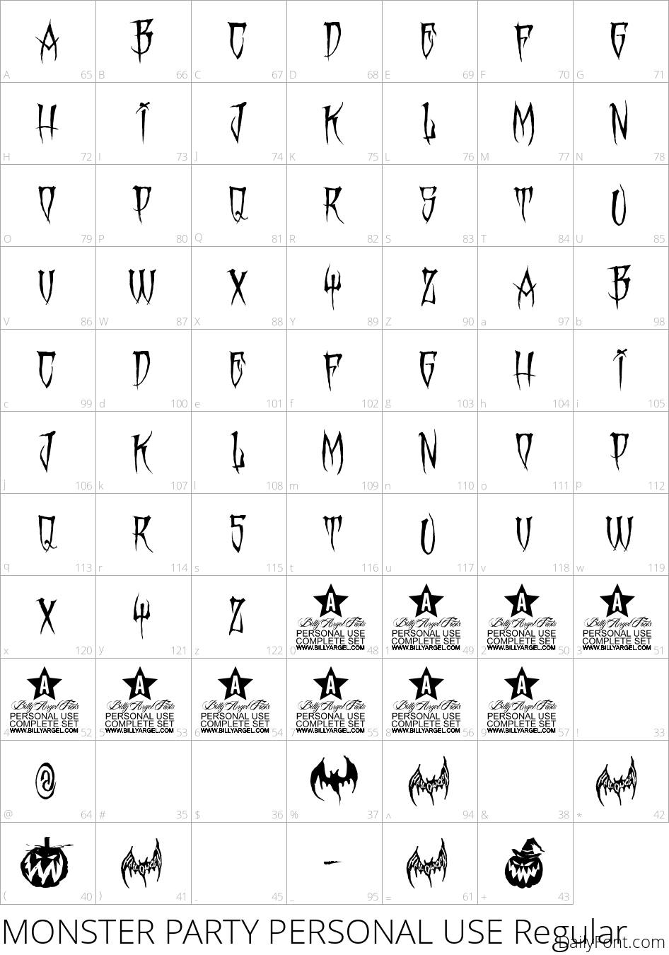 Monster Party by Billy Argel at DailyFont.com