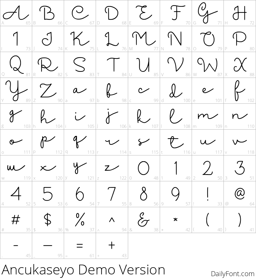 Ancukaseyo by Allouse Studio at DailyFont.com