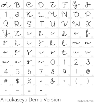 Ancukaseyo by Allouse Studio at DailyFont.com