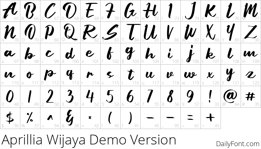 Aprillia Wijaya by Allouse Studio at DailyFont.com