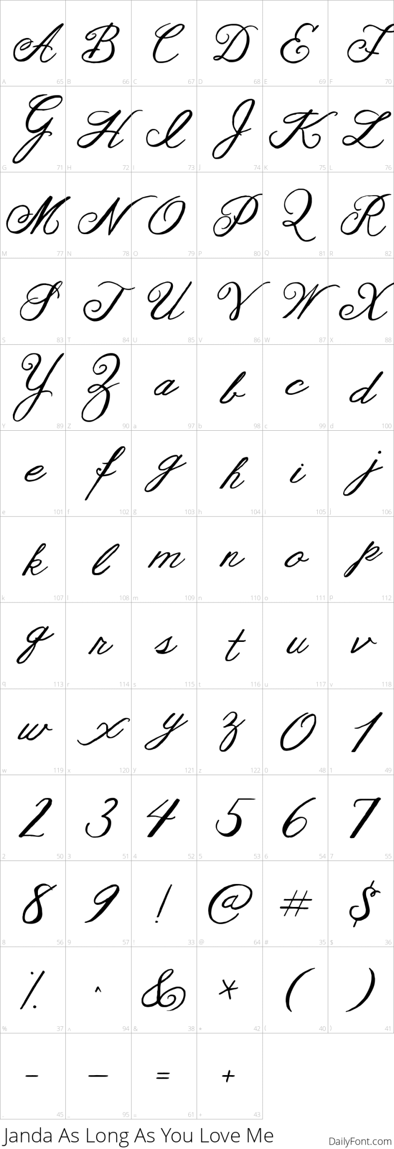 Janda As Long As You Love Me by Kimberly Geswein at DailyFont.com