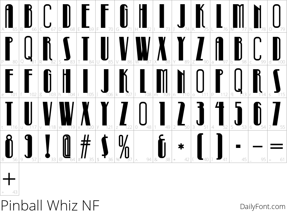 Pinball Whiz by Nick's Fonts at DailyFont.com