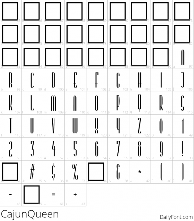 Cajun Queen by Jerry L Feyerabend at DailyFont.com