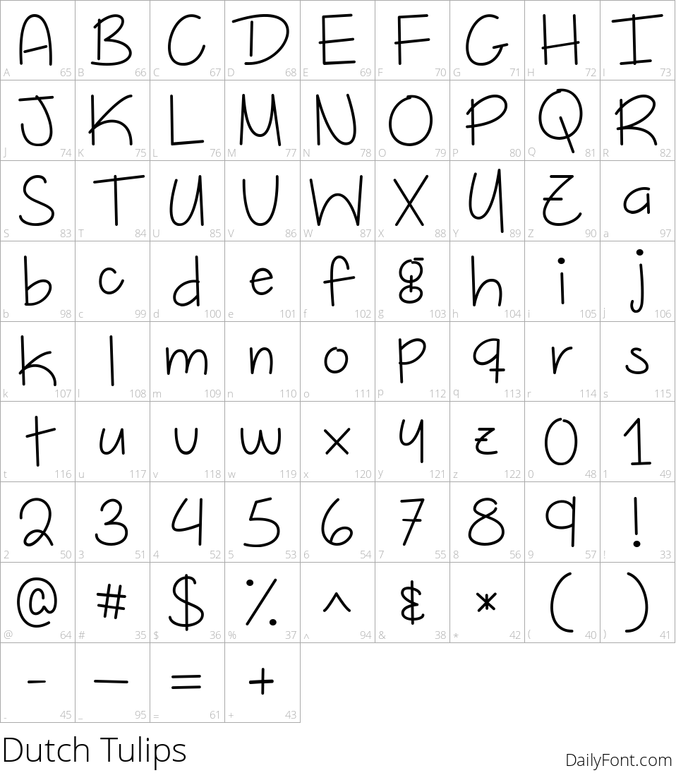 Dutch Tulips by Misti's Fonts at DailyFont.com