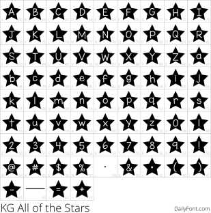 KG All Of The Stars by Kimberly Geswein at DailyFont.com