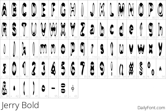 Jerry Bold by Statica Productions at DailyFont.com