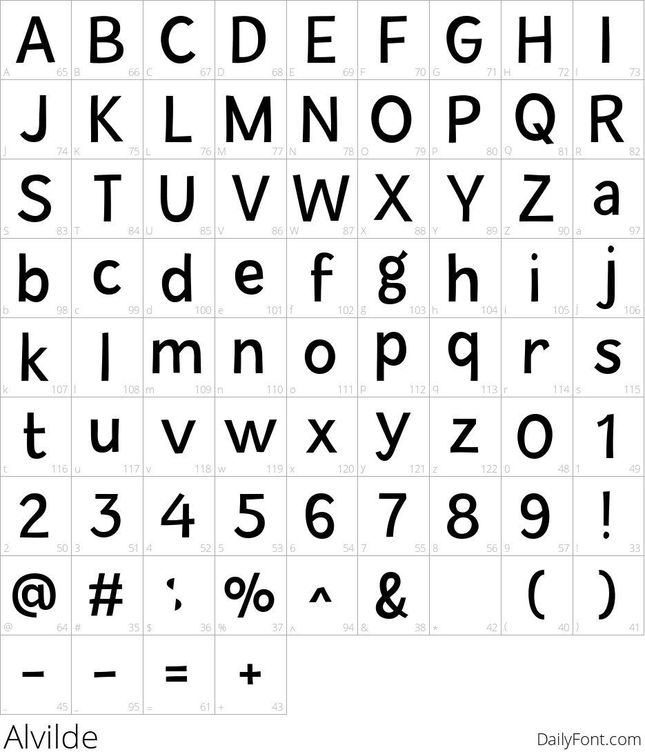 Alvilde | Whimsical Sans Serif Font with Playful Touch