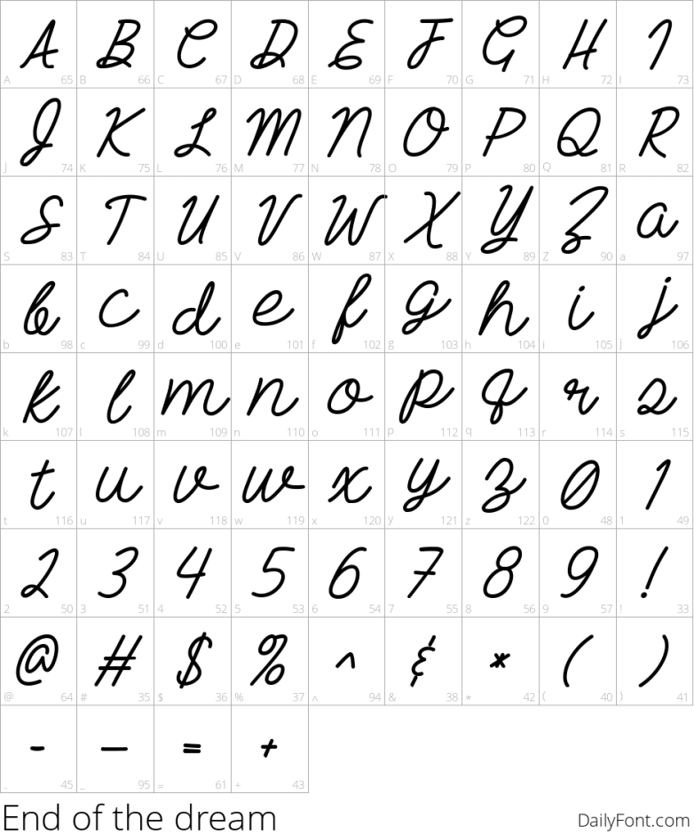 End of the Dream | Super Cool Cursive Font for Craft & Design Projects