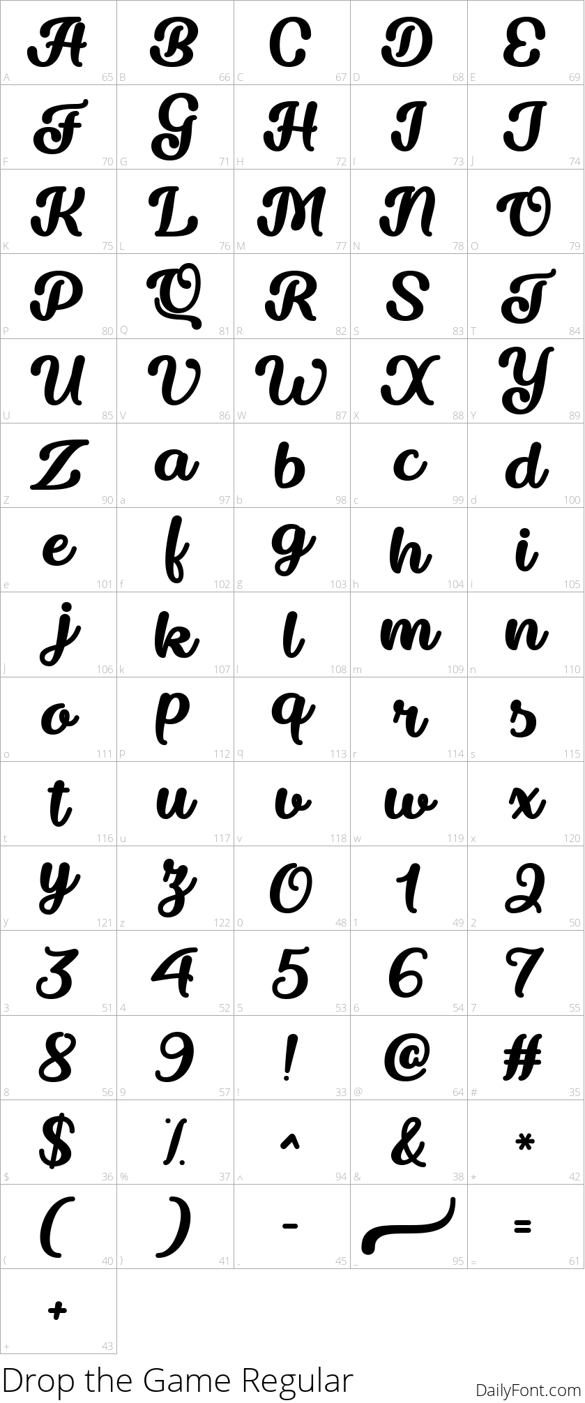 Drop the Game | Bold typeface with swashes for logos, posters & more