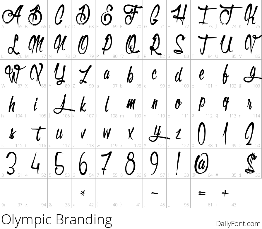 Download Olympic Branding at DailyFont.com