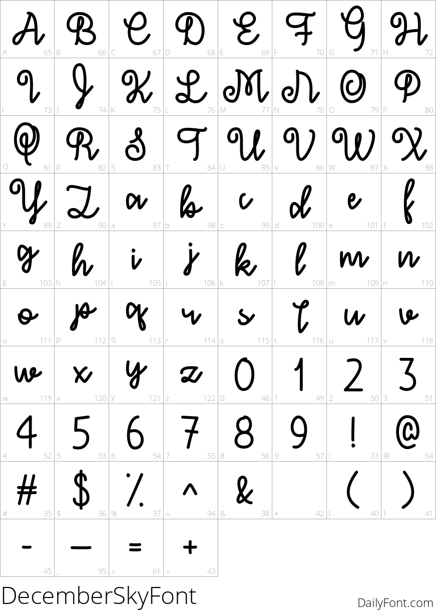 December Sky | Festive Monoline Script Font for Craft & Design Projects