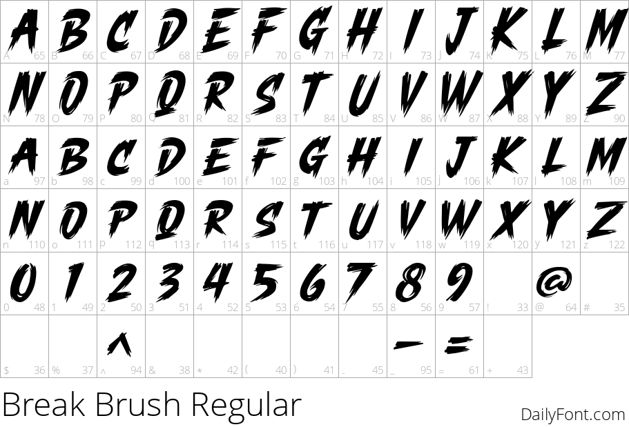 Break Brush | Wild brush font with playful & creative display typography for inspiring designs.