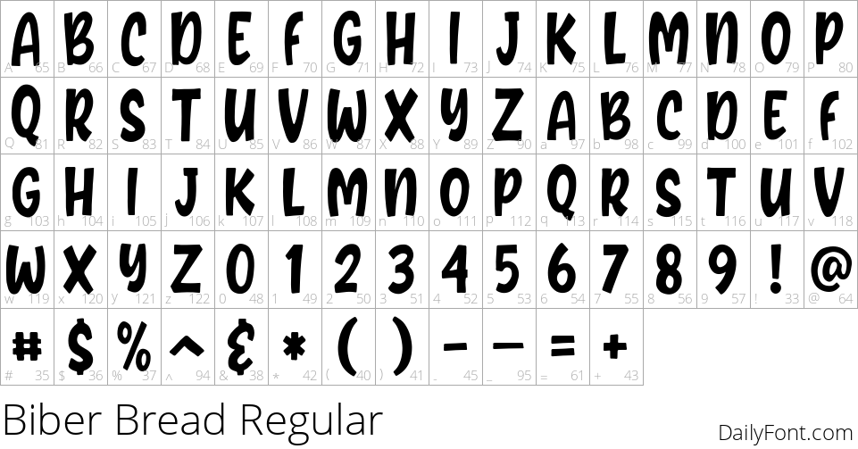 Biber Beard | Fun & Playful Display Font with Smoothly Rounded Characters & Thick Lines