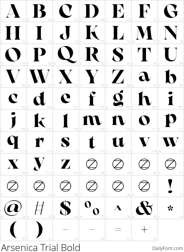 Arsenica by Zetafonts at DailyFont.com