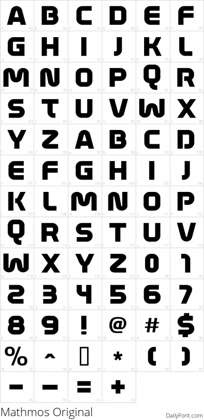 Mathmos Original by Levi at DailyFont.com