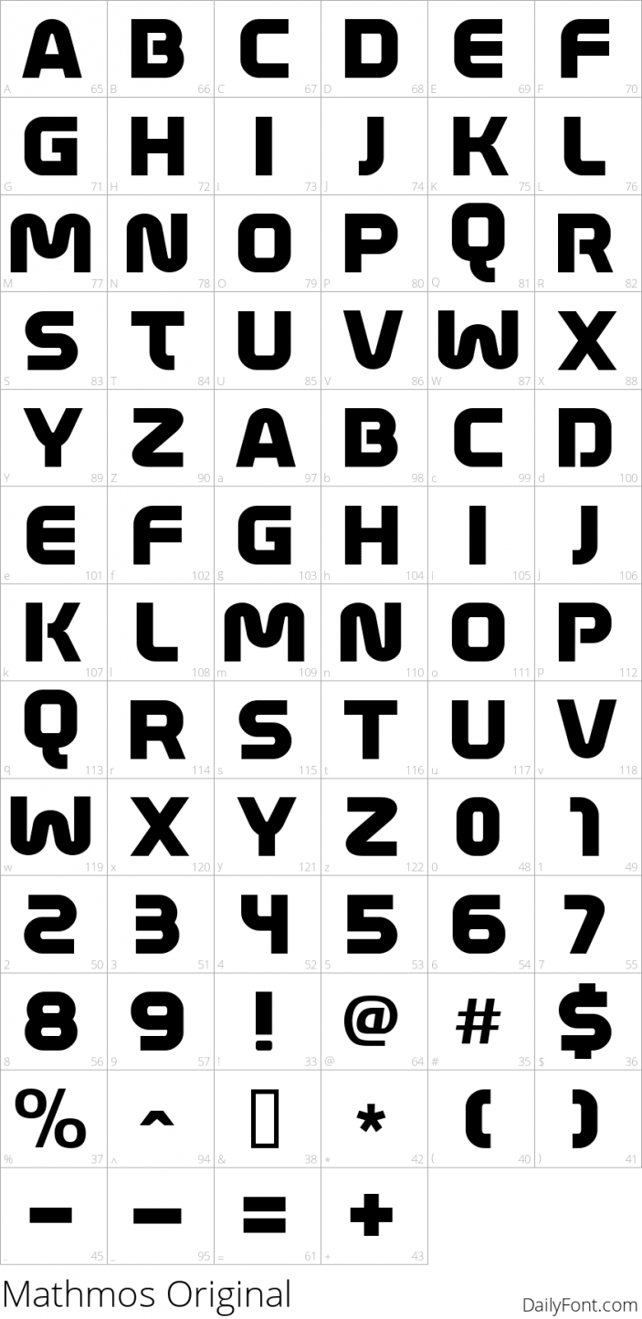 Mathmos Original by Levi at DailyFont.com