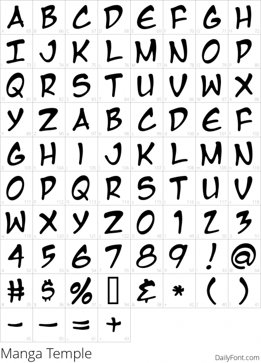 Manga Font :: Manga Temple by Nate Piekos