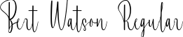 Bert Watson: Elegant Beauty Script Font for Modern Designs