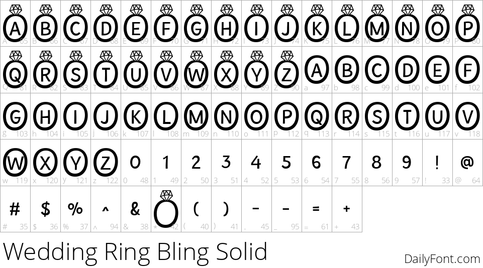 Wedding Ring Bling: Romantic Typeface for Celebratory Designs