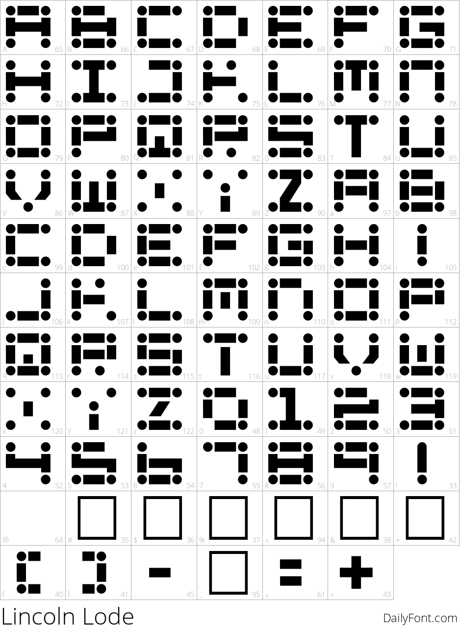 Lincoln Lode by Iconian Fonts at DailyFont.com