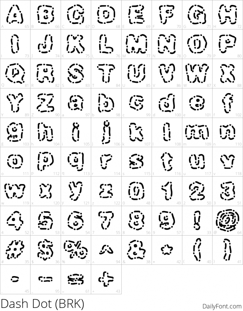 Dash Dot by Brian Kent at DailyFont.com