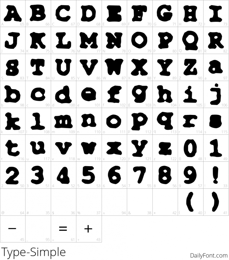 Download Type-Simple at DailyFont.com
