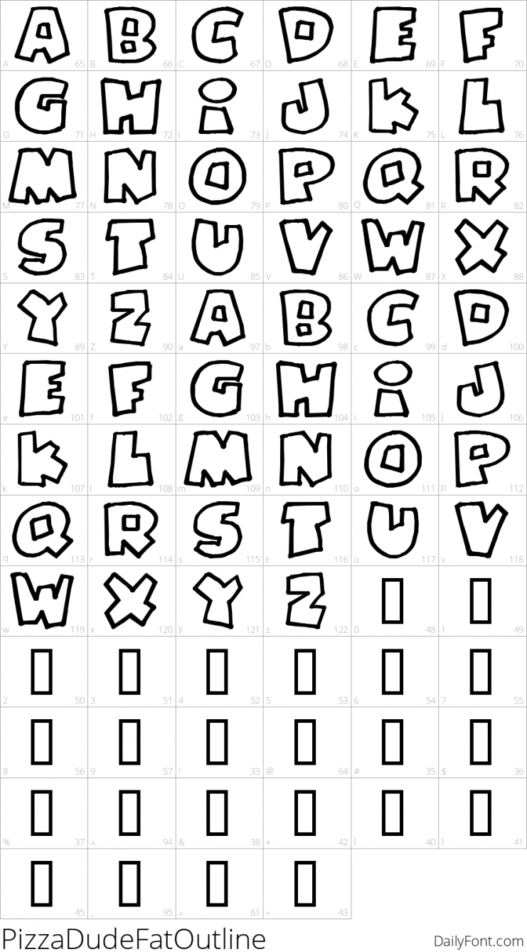 Pizza Dude Fat Outline by Jakob Fischer at DailyFont.com