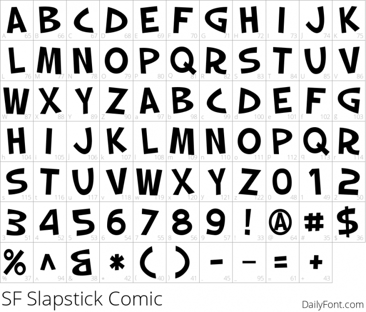 SF Slapstick Comic by ShyFonts at DailyFont.com