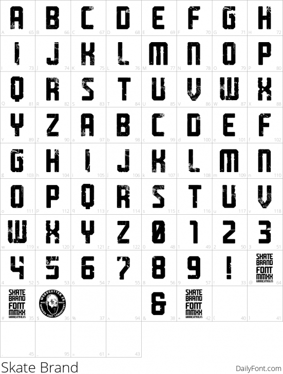 Download Skate Brand at DailyFont.com