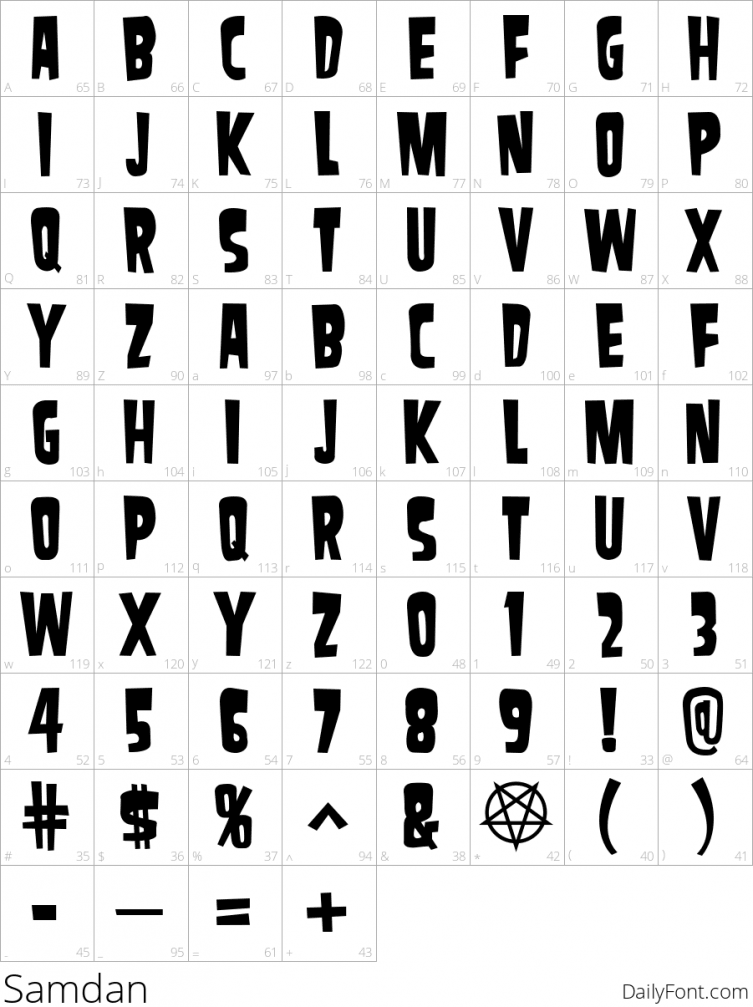 Samdan by Daniel Gauthier at DailyFont.com