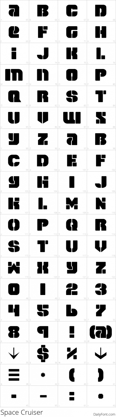 Space Cruiser by Iconian Fonts at DailyFont.com