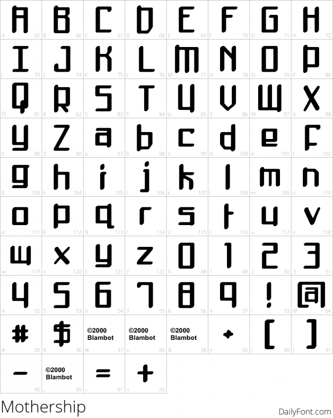 Mothership by Nate Piekos at DailyFont.com