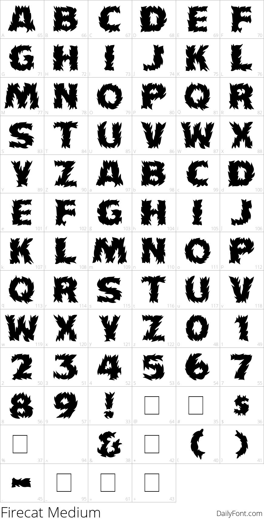 Firecat Medium by David Rakowski at DailyFont.com