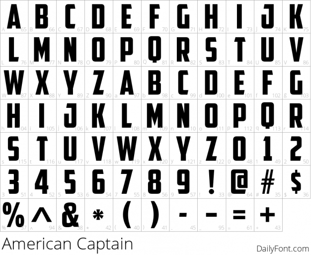 Captain America Font Download :: American Captain Font :: Marvel Fonts