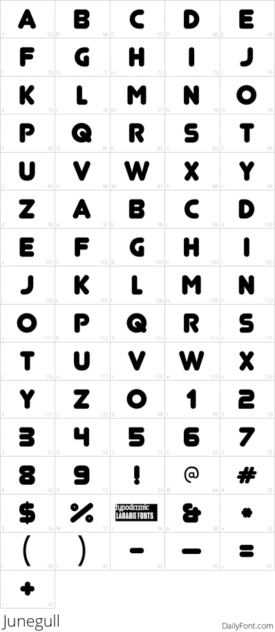 Junegull by Ray Larabie at DailyFont.com