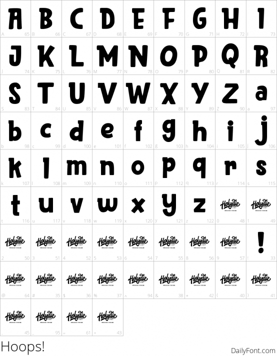 Hoops! by Holydie Studio at DailyFont.com