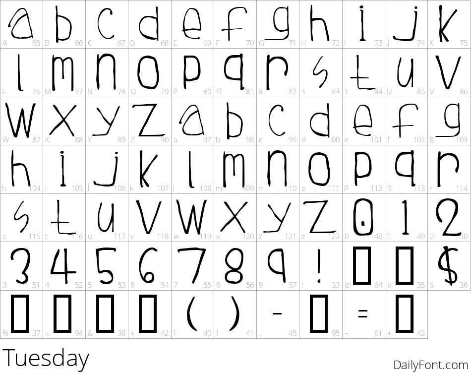 Tuesday by Tom Murphy at DailyFont.com